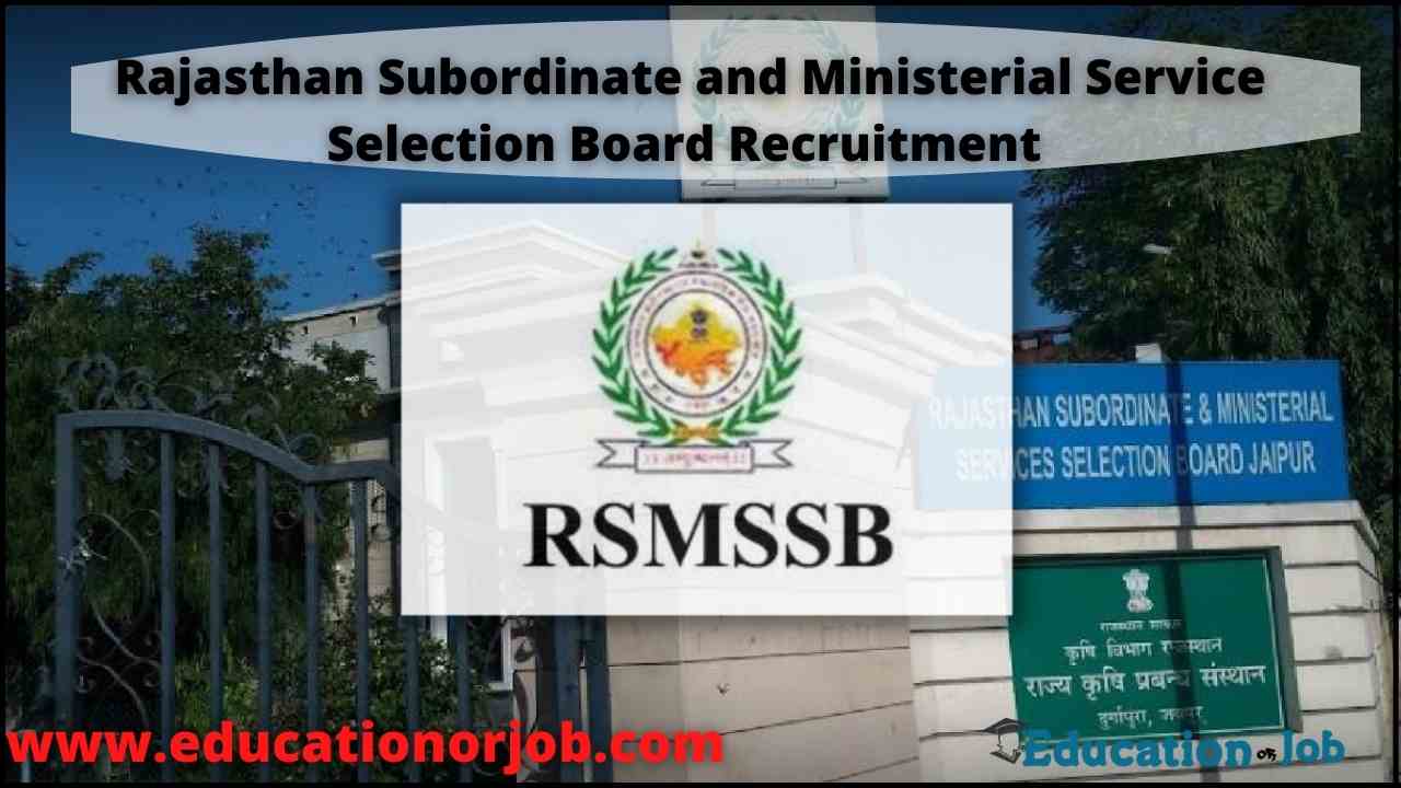 RSMSSB Recruitment 2022 For 3535 Forest Guard & Livestock Assistant ...